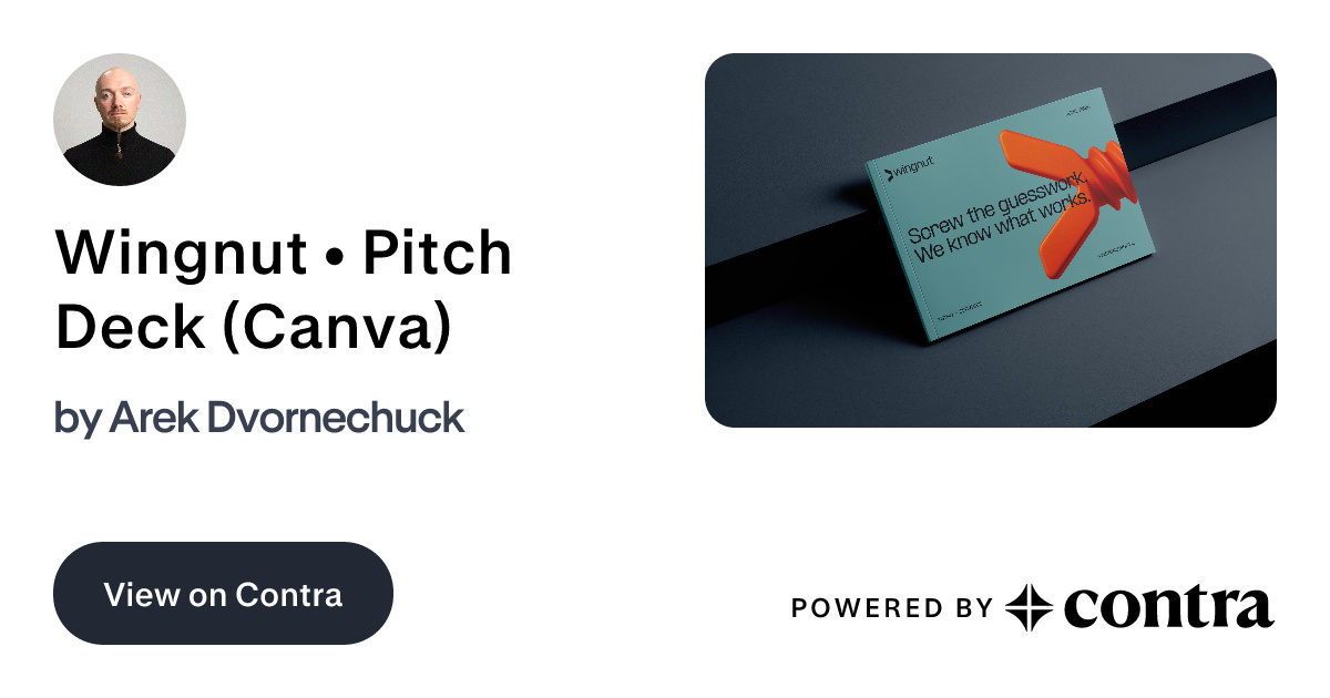 Wingnut • Pitch Deck (Canva) by Arek Dvornechuck