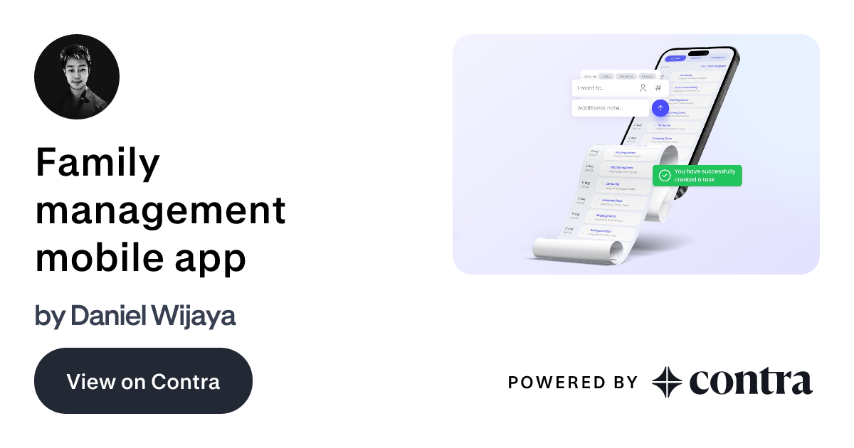 Family management mobile app by Daniel Wijaya