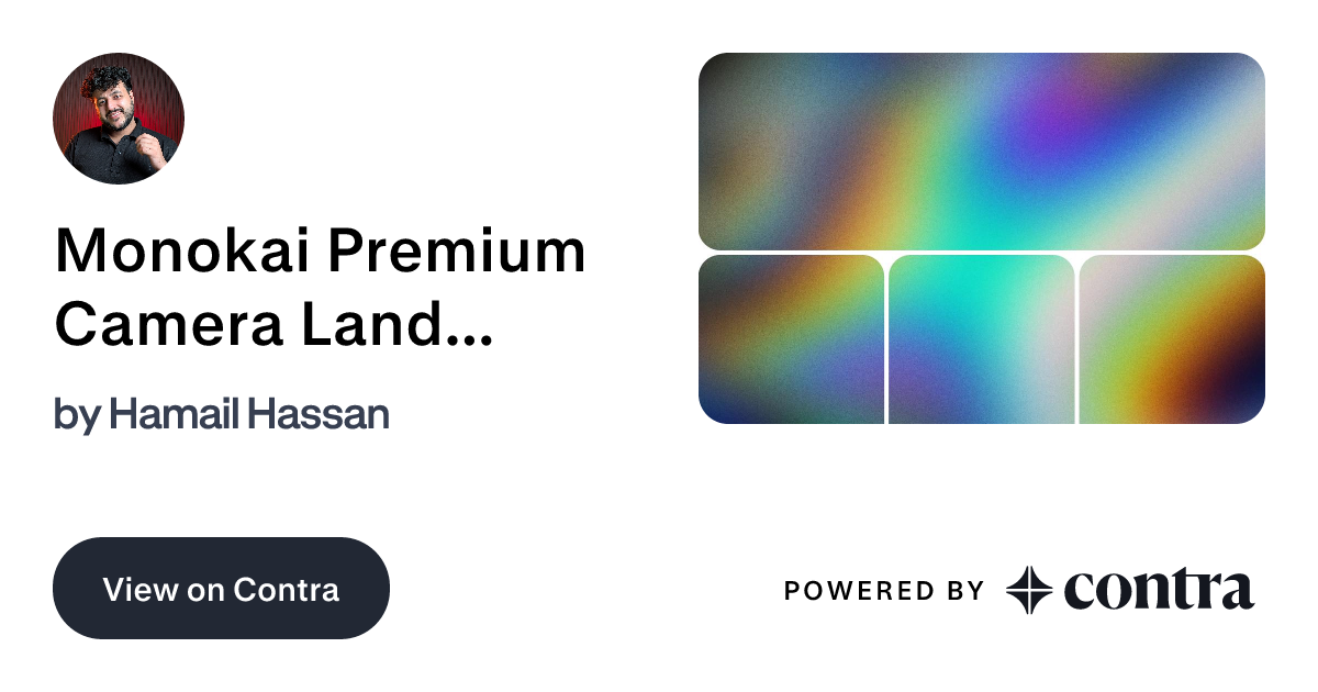 Monokai Premium Camera Landing Page Design by Hamail Hassan