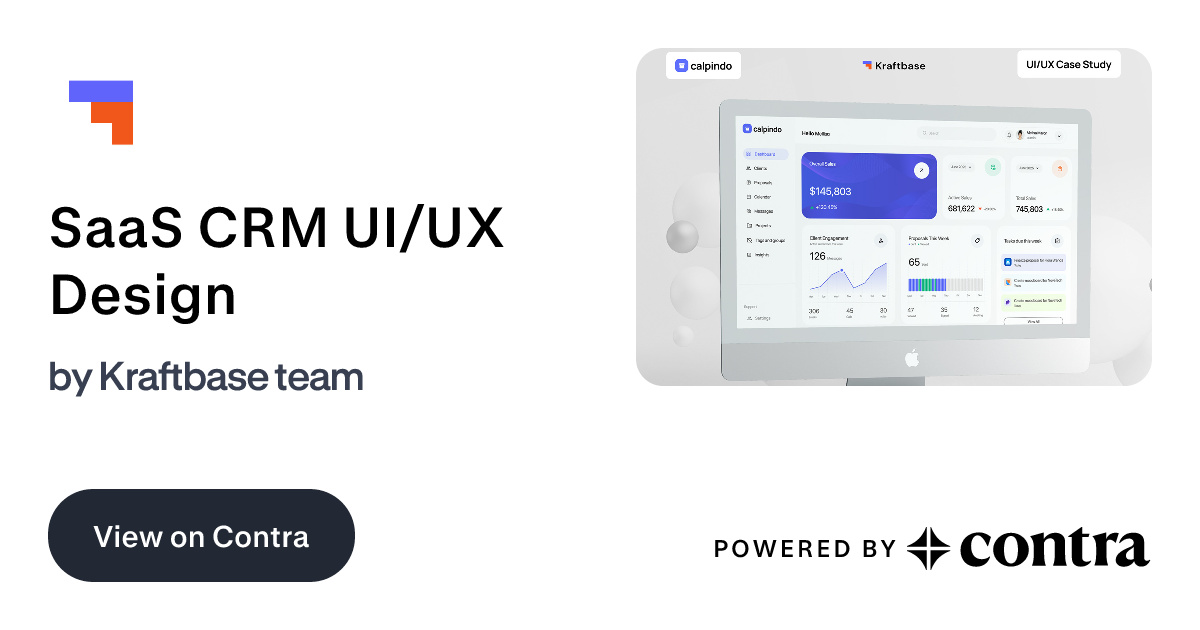 SaaS CRM UI/UX Design by Kraftbase Studio