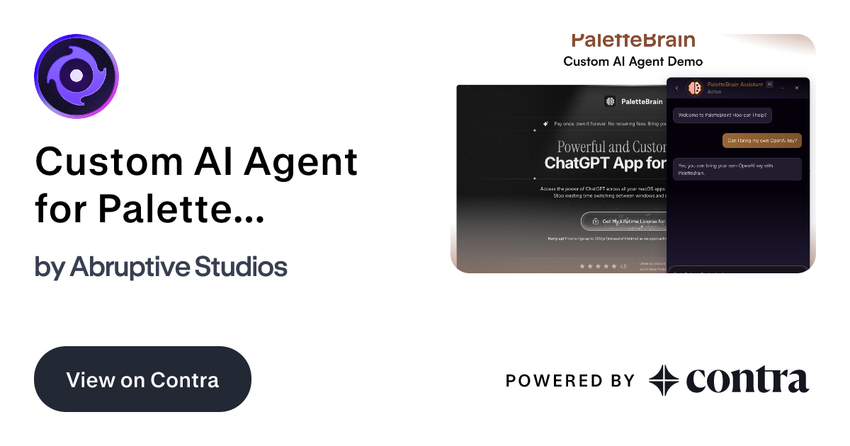 Custom AI Agent for PaletteBrain by Abruptive Studios