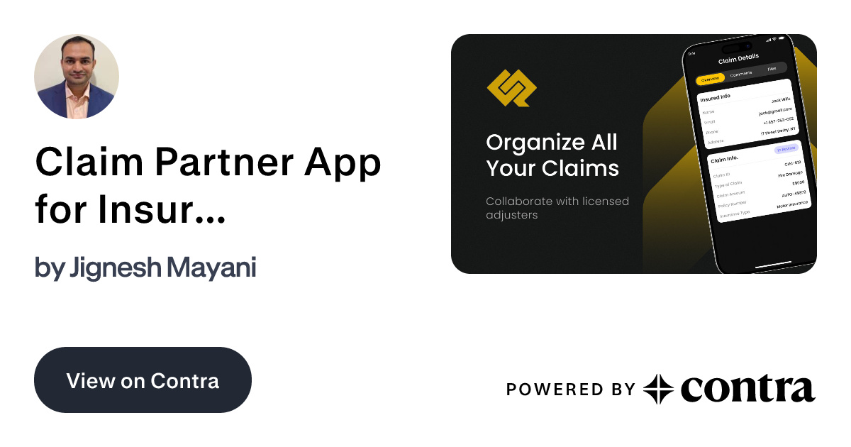 Claim Partner App for Insurance Claims by Jignesh Mayani