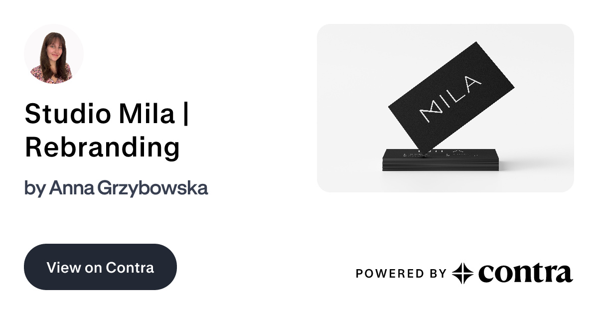 Studio Mila | Rebranding by Anna Grzybowska