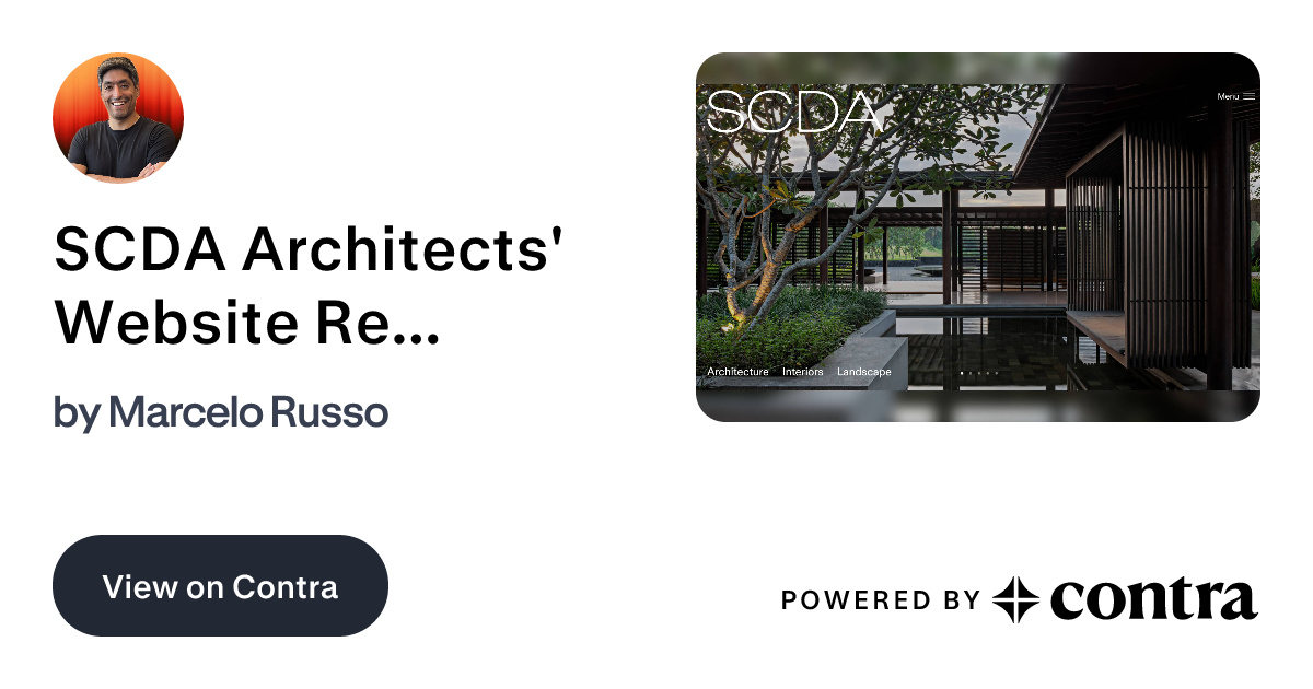 SCDA Architects' Website Redesign by Marcelo Russo