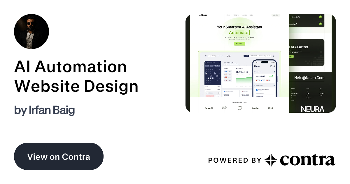 AI Automation Website Design by Irfan Baig