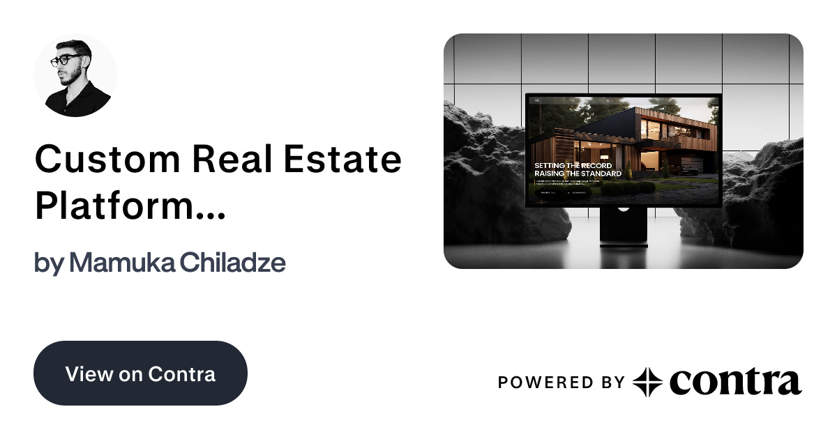 Custom Real Estate Platform Design for Robert Song by Mamuka Chiladze