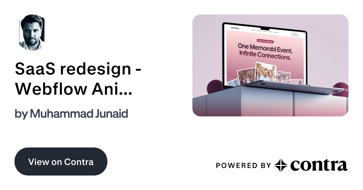 SaaS redesign - Webflow Animations & Figma by Muhammad Junaid