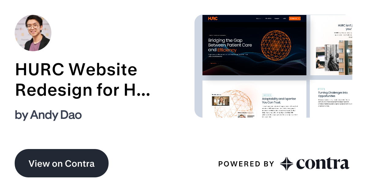 HURC Website Redesign for Healthcare Solutions by Andy Dao