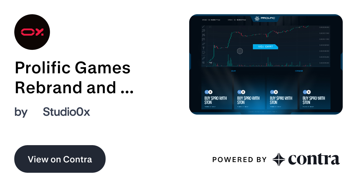 Prolific Games Rebrand and Web Ecosystem by Studio0x