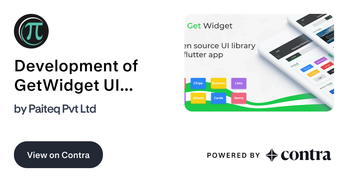 Development of GetWidget UI Kit Library by Paiteq Pvt Ltd