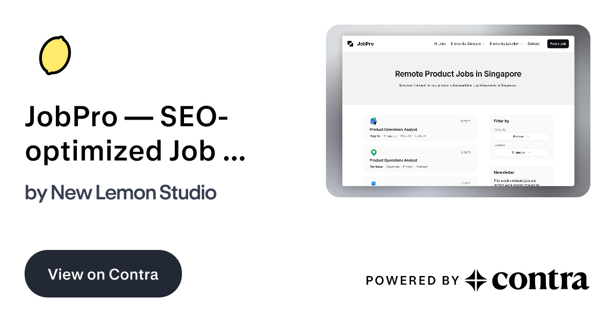 JobPro — SEO-optimized Job Board Development by New Lemon Studio