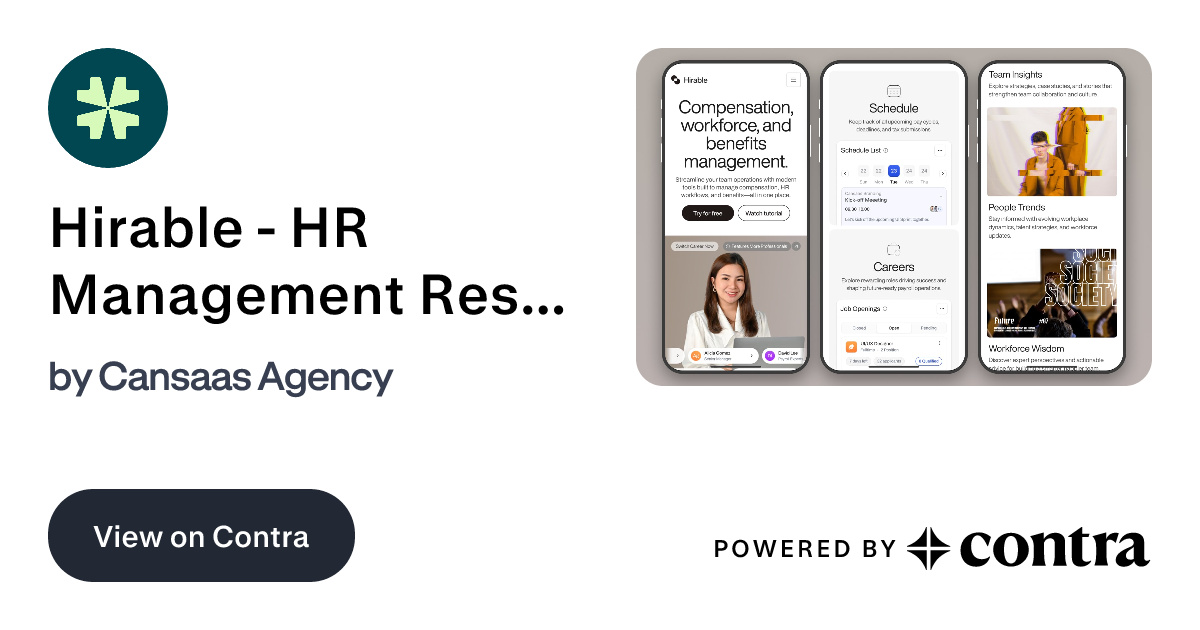 Hirable - HR Management Responsive Landing Page by Cansaas Agency