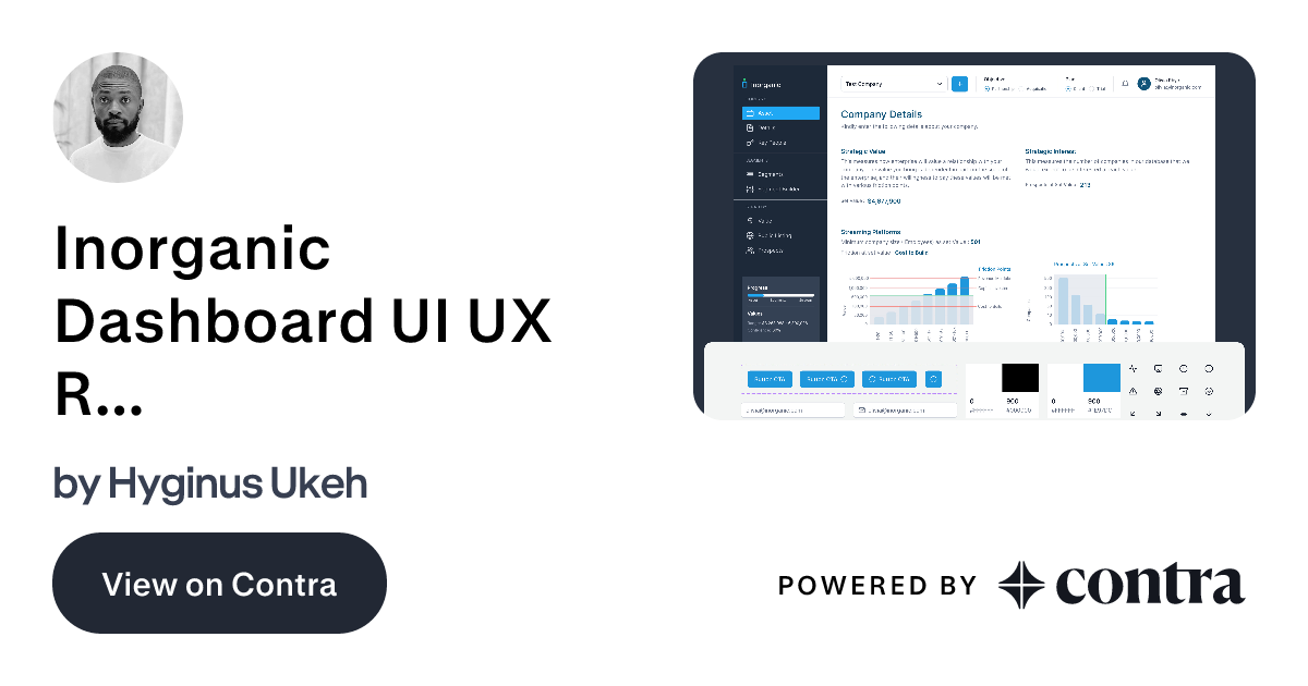 Inorganic Dashboard UI UX Redesign by Hyginus Ukeh