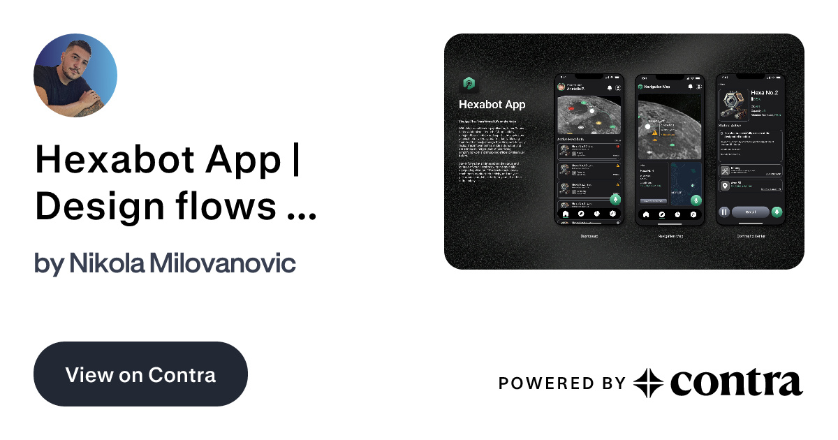 Hexabot App | Design flows 2025 by Nikola Milovanovic