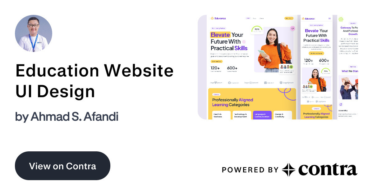 Education Website UI Design by Ahmad S. Afandi