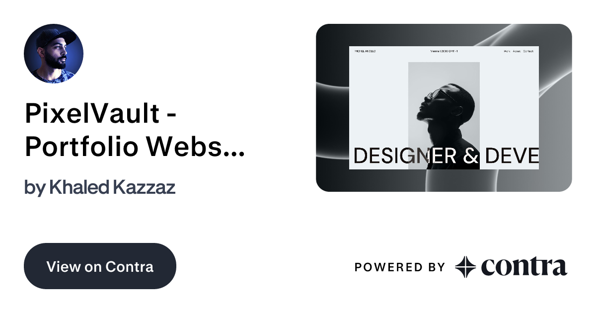 PixelVault - Portfolio Website For Creatives by Khaled Kazzaz