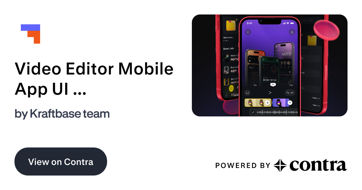 Video Editor Mobile App UI Design | UI/UX Case Study by Kraftbase Studio