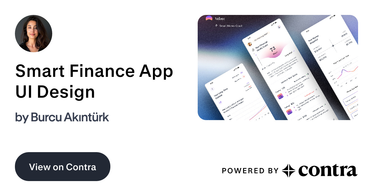 Smart Finance App UI Design by Burcu Akıntürk