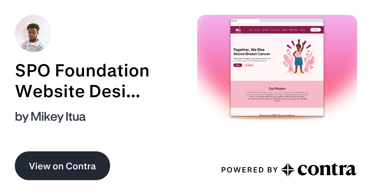 SPO Foundation Website Design & Development by Mikey Itua