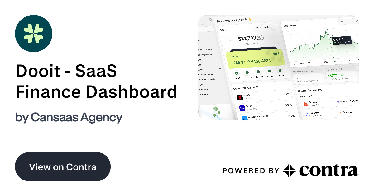 Dooit - SaaS Finance Dashboard by Cansaas Agency