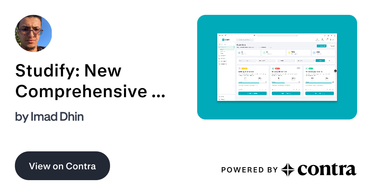 Studify: New Comprehensive AI Study Platform by Imad Dhin