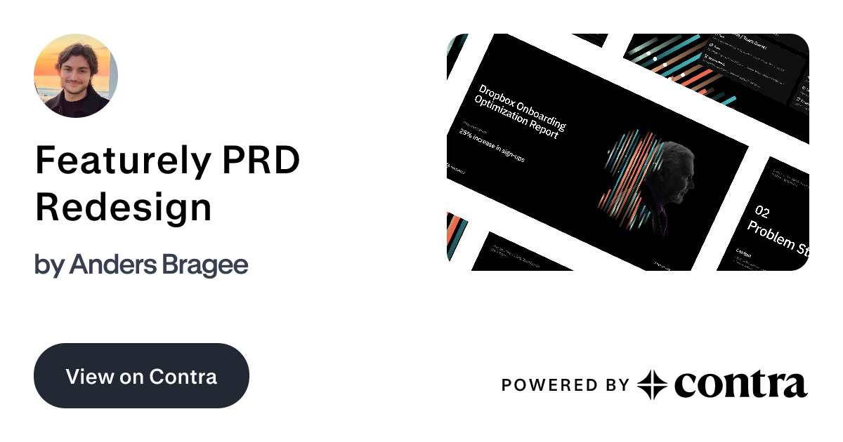 Featurely PRD Redesign by Anders Bragee