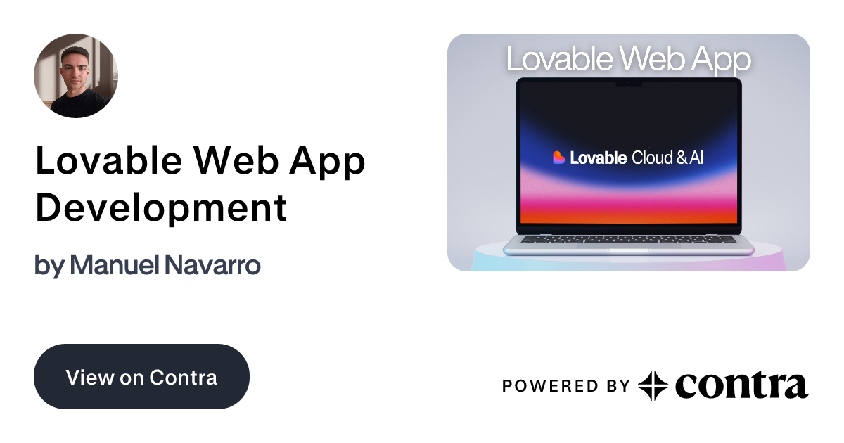 Lovable Web App Development by Manuel Navarro