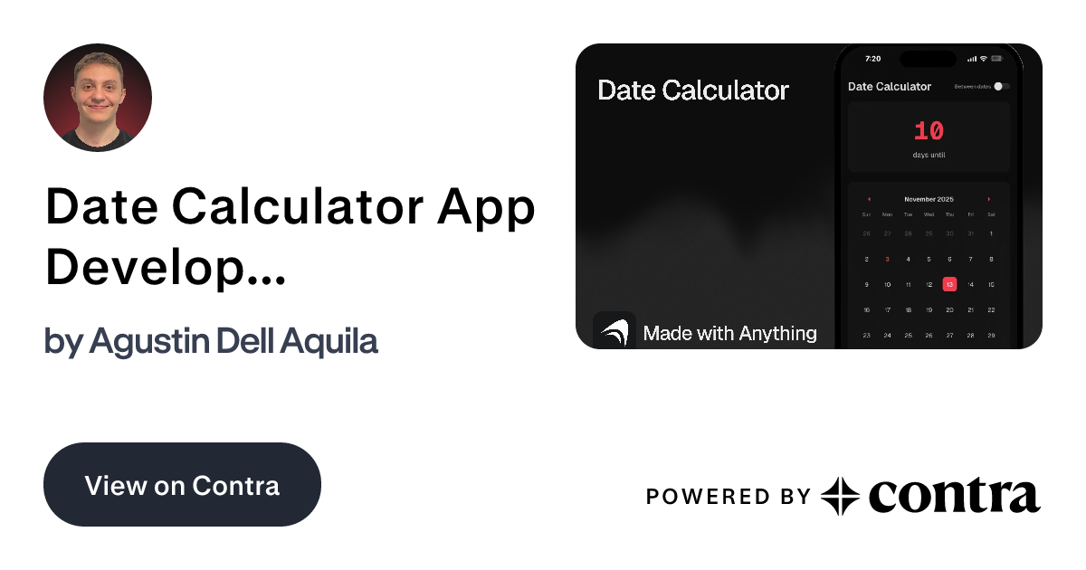 Date Calculator App Development by Agustin Dell Aquila