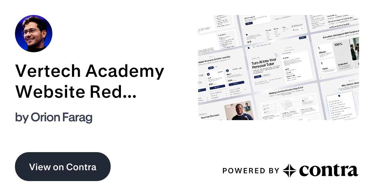 Vertech Academy Website Redesign and Development. by Orion Farag