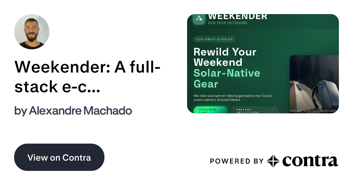 Weekender: A full-stack e-commerce template built with React. by ...