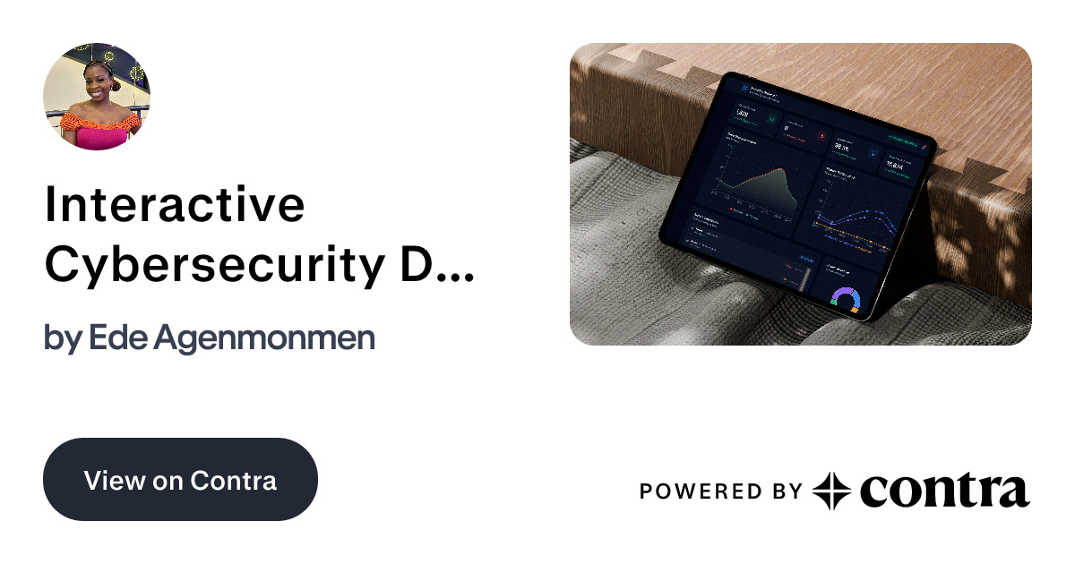 Interactive Cybersecurity Dashboard Design by Edewede Agenmonmen