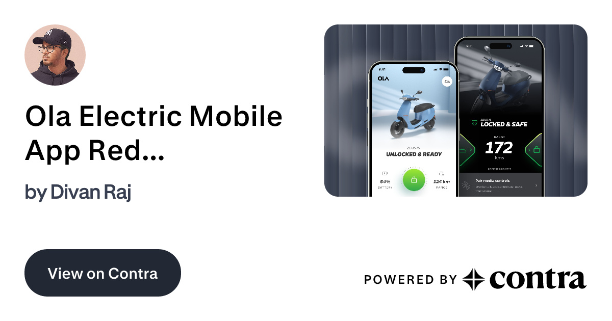 Ola Electric Mobile App Redesign for Enhanced User Experience by Divan Raj