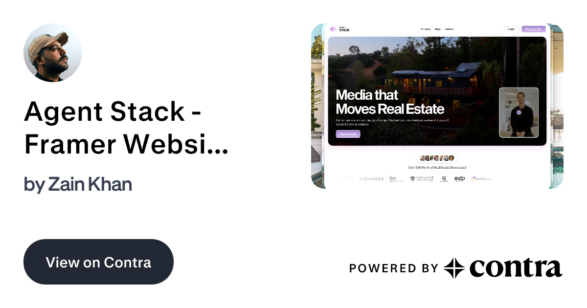 Agent Stack - Framer Website Design by Zain Khan