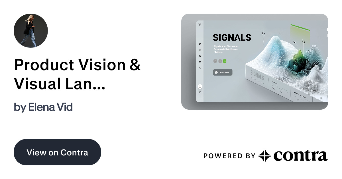 Product Vision & Visual Language Development by Elena Vid