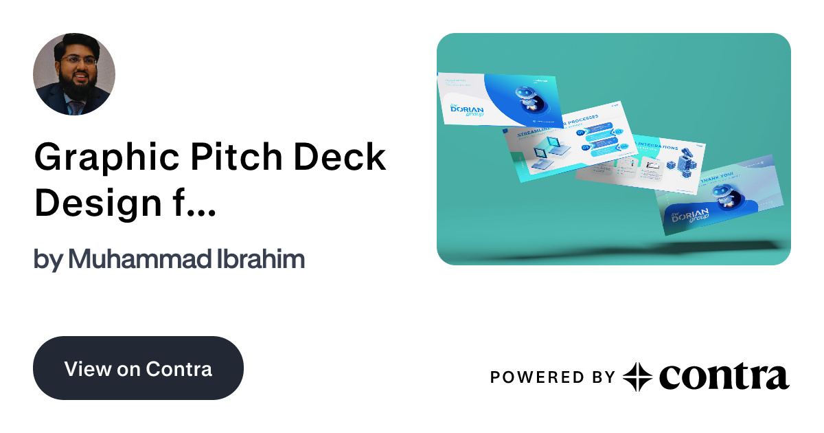 Graphic Pitch Deck Design for The Dorian Group by Muhammad Ibrahim