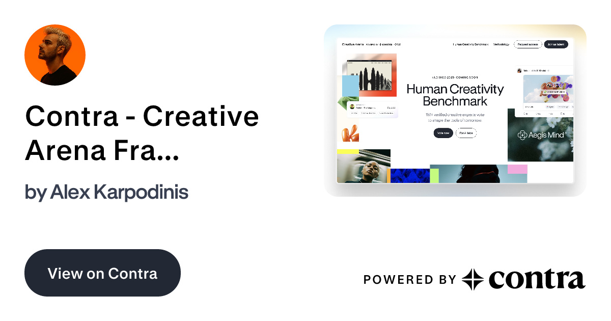 Contra - Creative Arena Framer Build by Alex Karpodinis