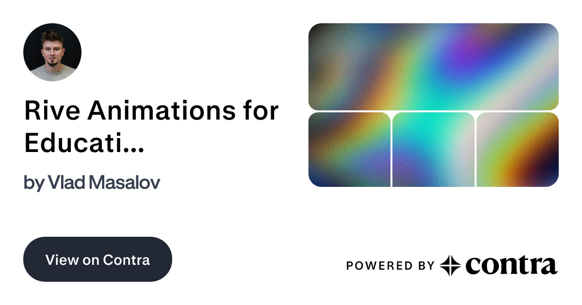 Rive Animations for Educational App by Vlad Masalov
