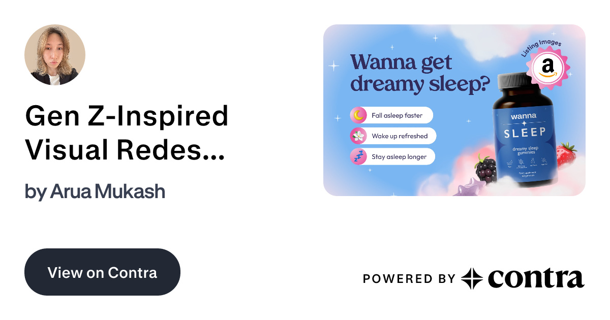 Gen Z-Inspired Visual Redesign for Wanna Sleep by Arua Mukash