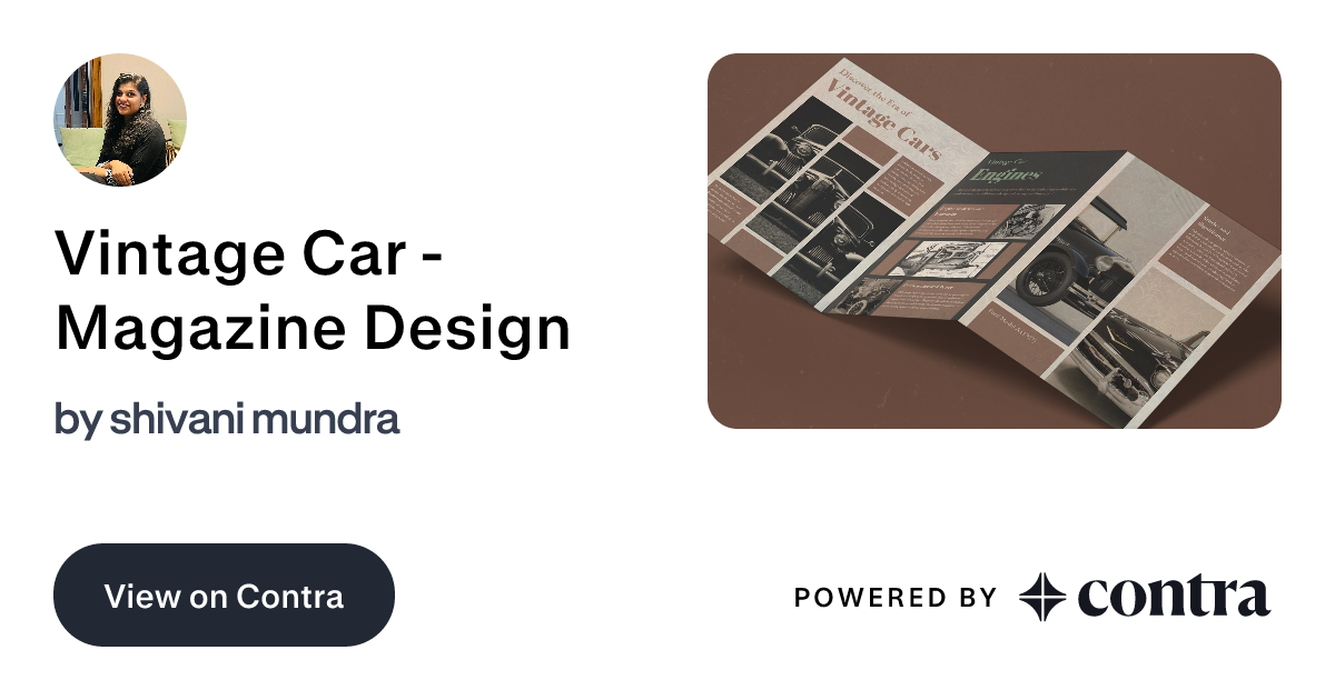 Vintage Car - Magazine Design by shivani mundra