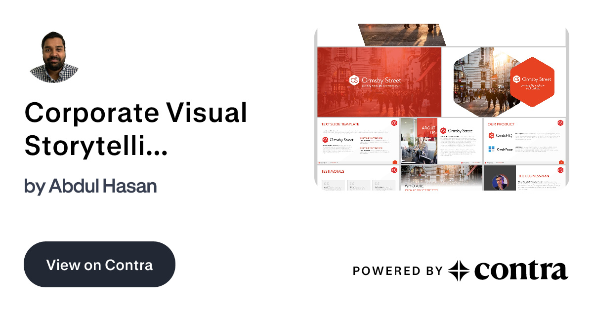 Corporate Visual Storytelling: Presentation Design by Abdul Hasan