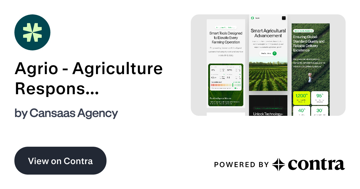 Agrio - Agriculture Responsive Landing Page by Cansaas Agency