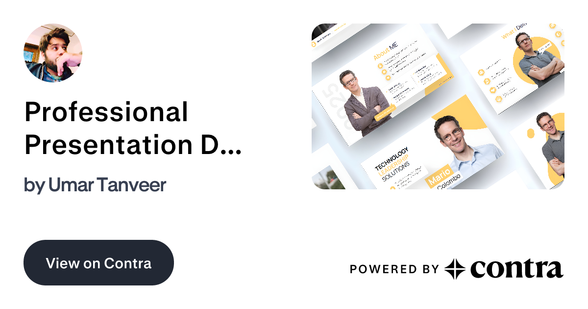Professional Presentation Design for Tech Leadership by Umar Tanveer