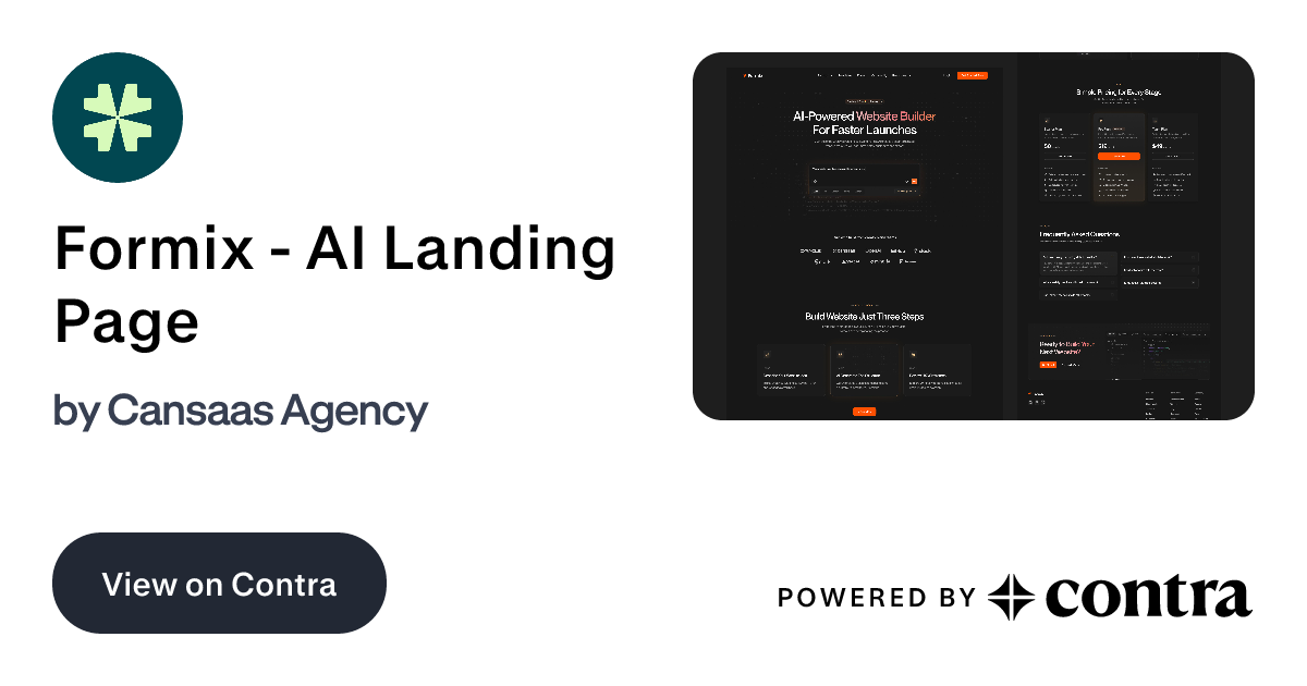 Formix - AI Landing Page by Cansaas Agency