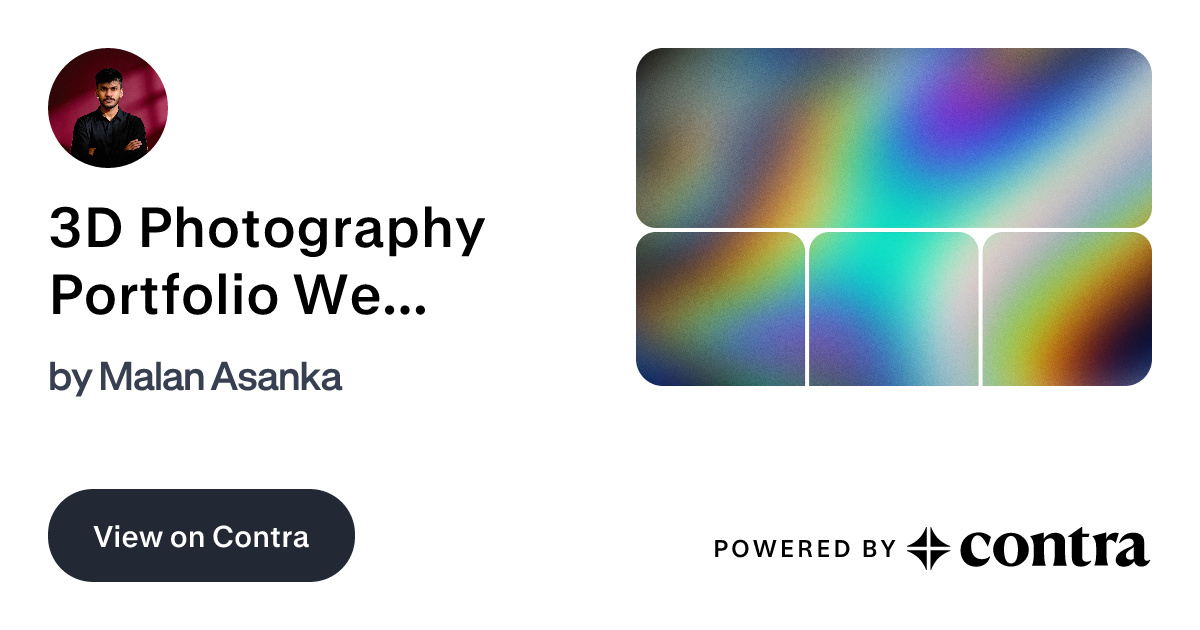 3D Photography Portfolio Website by Malan Asanka