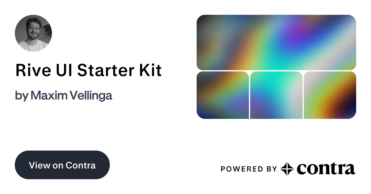 Rive UI Starter Kit by Maxim Vellinga
