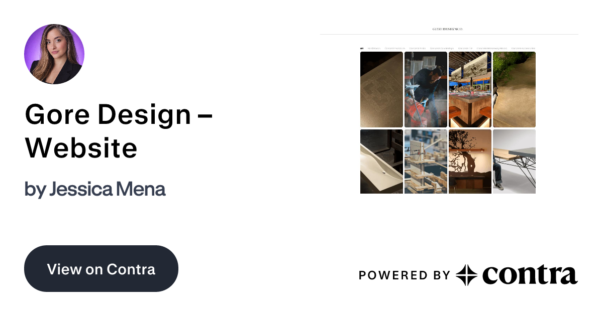 Gore Design – Website by Jessica Mena
