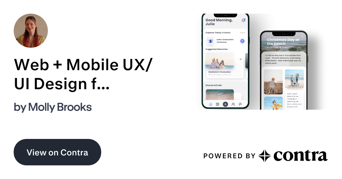 Web + Mobile UX/UI Design for Social Platform by Molly Brooks