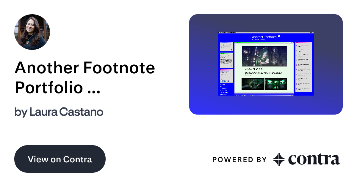 Another Footnote Portfolio design by Laura Castano