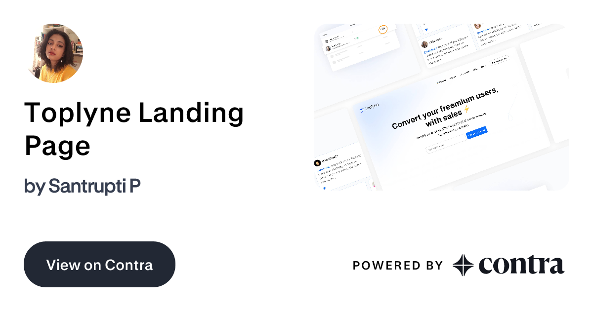 Toplyne Landing Page by Santrupti P