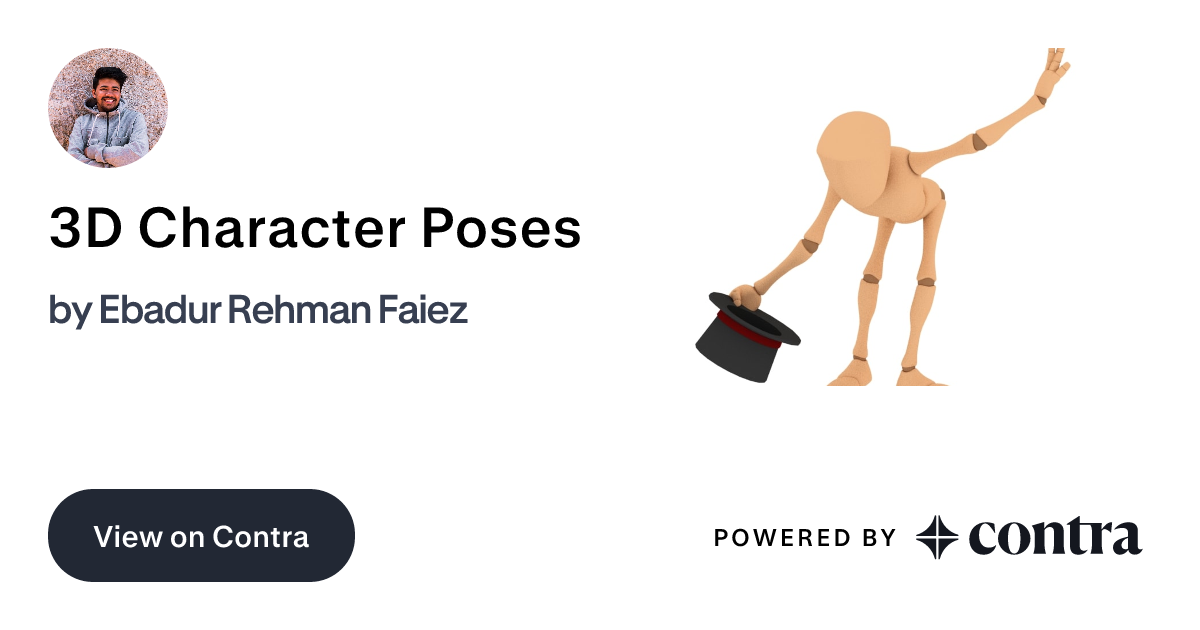 3D Character Poses by Ebadur Rehman Faiez